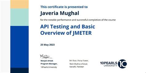 Javeria Mughal On Linkedin Happylearning Automationtesting Jmeter Apis 10pearlsuniversity