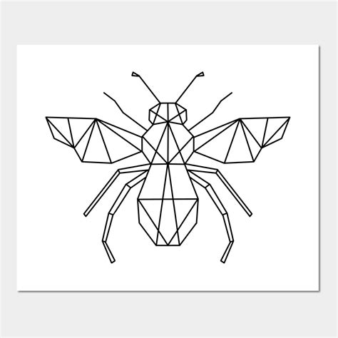 Geometric Bee Art Print
