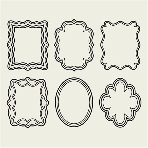A Set Of Frames With A Circle And A Circle On The Top Premium AI Generated Vector