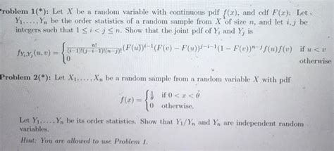 Solved Roblem 1 Let X Be A Random Variable With