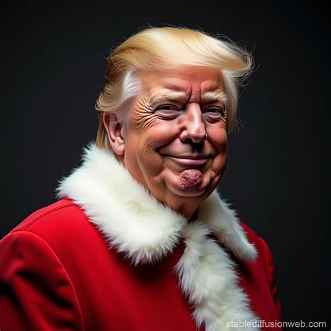 Happy Trump As Santa Claus Stable Diffusion Online