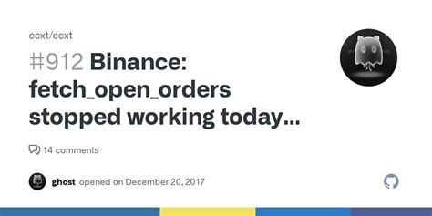 Binance Fetchopenorders Stopped Working Today Responds With An Empty List · Issue 912