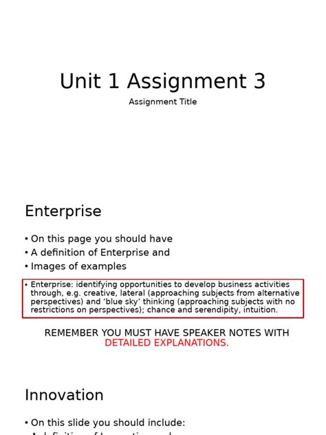 Unit 1 Assignment 3 Writing Frame1 Pdf Business Innovation