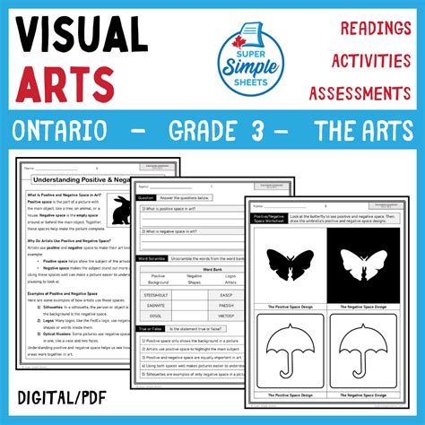 Ontario Arts Curriculum Grade 3 Visual Arts Super Simple Sheets