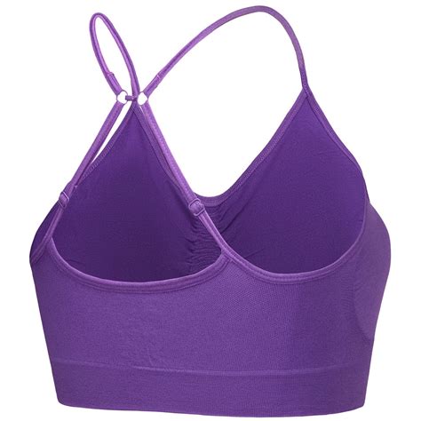 3 Pack Seamless Multi Fasten Comfort Bra Purple Ruby Blue Blu