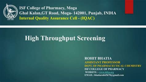 High Throughput Screening Ppt