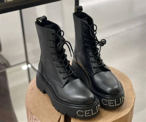 Зимние кожаные ботинки селин люкс — цена 3050 грн в каталоге Ботинки Купить женские вещи по