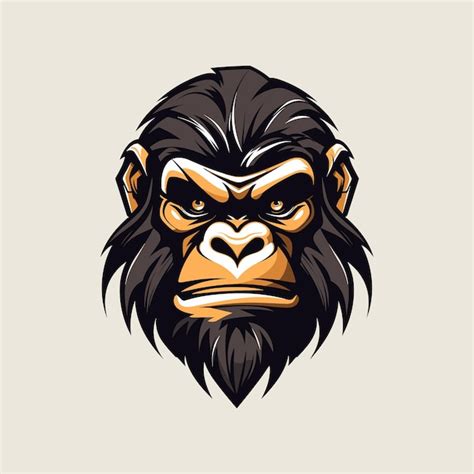 고릴라 로고 벡터 프리미엄 벡터