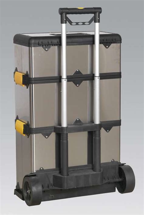 Sealey Ap855 Mobile Stainless Steel Composite Tool Box 3 Compartment Ccw Tools