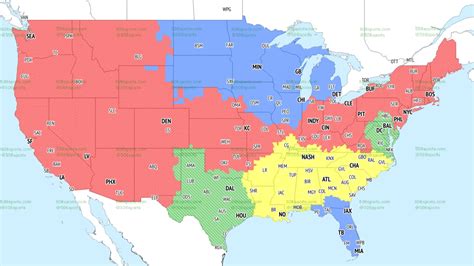 Nfl Coverage Map Week 1 Tv Schedule For Fox Cbs Broadcasts