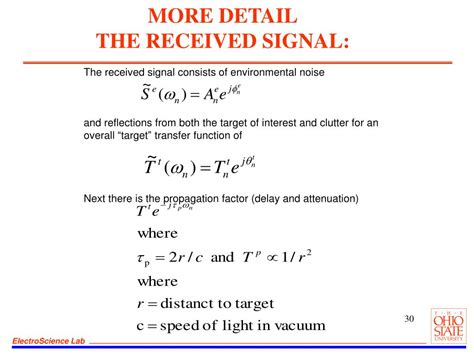PPT SIGNAL TO NOISE RATIO CALCULATIONS FOR NOISE RADAR PowerPoint Presentation ID