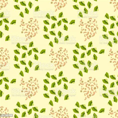 만화 신선한 키 위 과일 슬라이스 평면 스타일 완벽 한 패턴 음식 여름 디자인 벡터 일러스트 레이 션 0명에 대한 스톡 벡터 아트 및 기타 이미지 Istock