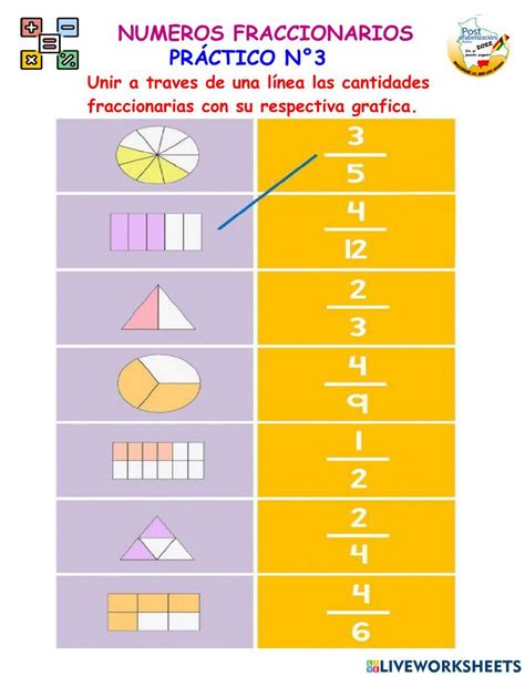 Fracciones Online Exercise For Post Alfabetizacion Live Worksheets