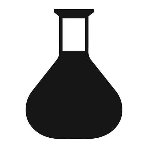 Laboratory Flask Silhouette Chemical Test Tube Erlenmeyer Flask Silhouette 40298228 Vector Art
