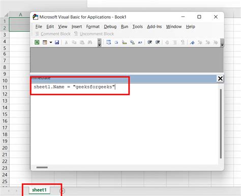 How To Use The Vba Immediate Window In Excel Geeksforgeeks