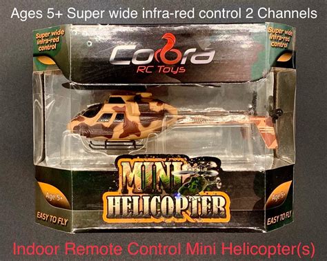 Mini Indoor Helicopter Cobra Rc Toys Nib Super Wide Infra Red Conrol