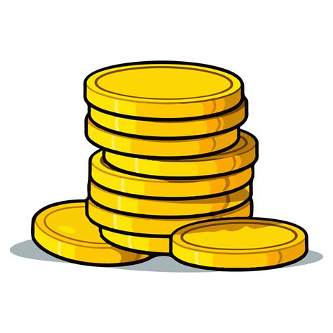 Coins Stack Illustration Coins Icon Flat 24555701 Png