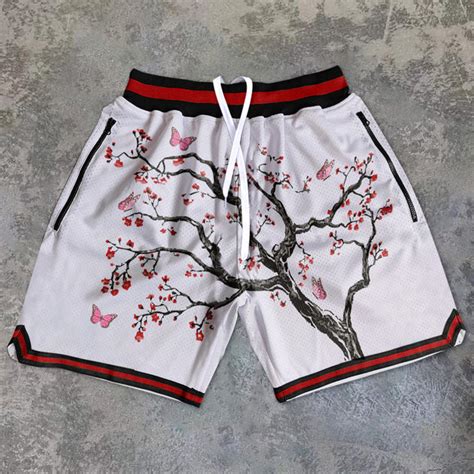 Sakura Tree Pattern Fashion Street Sports Shorts Vivstone