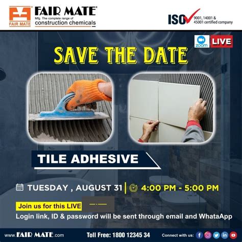 Siddhesh Vijay Patil Content Creator Concept Developer On Linkedin Join Fairmate Tile Adhesive