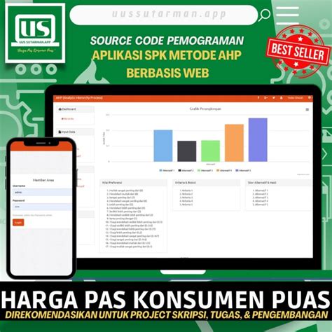 Jual Ada Source Code Aplikasi SPK Dengan Metode AHP Berbasis Web Kota Surabaya Kikirezarere