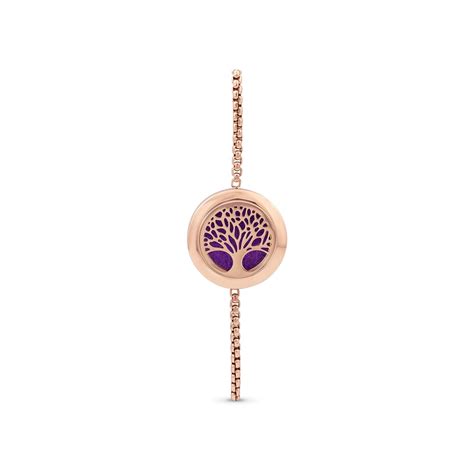 024 Adjustable Tree Of Life Diffuser Bracelet With Rope Chain Rose