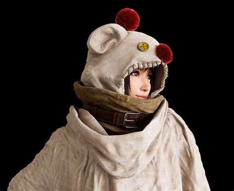 Yuffie In Moogle Cloak Bust Art Final Fantasy VII Remake Intergrade Art Gallery