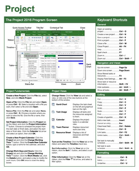 Handy Cheat Sheets Microsoft Office Customguide