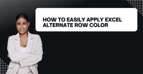 How To Easily Apply Excel Alternate Row Color