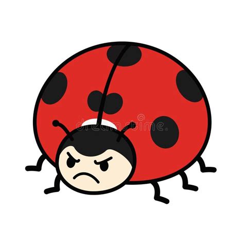 Grouchy Ladybug Clipart Stock Vector Illustration Of Beetle 371345487