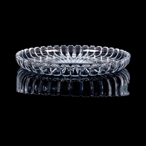 Vintage Clear Crystal Cut Glass Decorative Plate