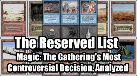Mtg Reserved List To End Or Not To End That Is The Question Youtube