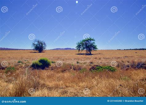 Beautiful Sunset In The Southern California Desert City Palmdale Stock