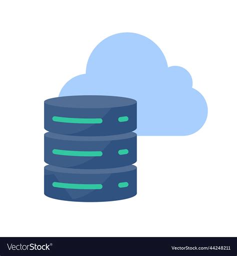 A Database For Storing Large Data In The Cloud Vector Image
