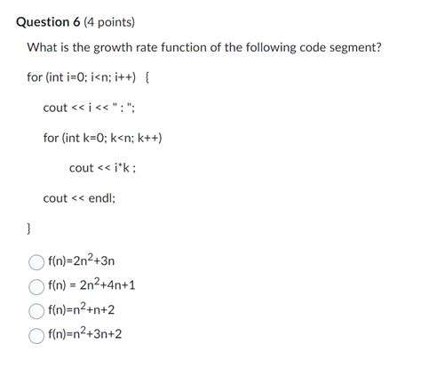 Solved Question Points What Is The Growth Rate Chegg Com