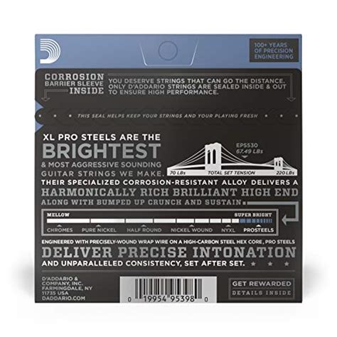 D Addario Jeu de guitare électrique Prost Ex Sup Lite EPS530 Circulaire en ligne