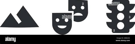 Set Of 3 Icons Maps Modern Thin Line Icons Outline Isolated Signs Linear Symbols Set Thin