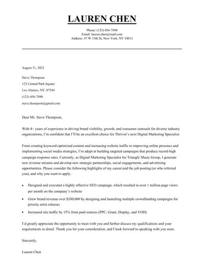 25 Free Cover Letter Templates For Word