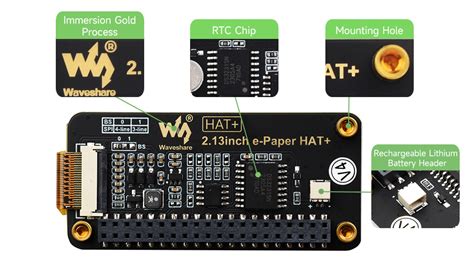 Go Create Raspberry Pi Raspberry Pi 5 And Accessories Waveshare 2 13inch E Paper Hat