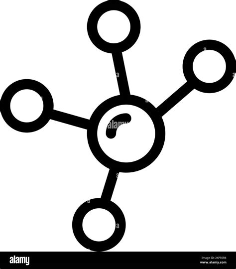 Simple Icon Of A Molecule Representing Chemical Bonds And Atoms Stock Vector Image And Art Alamy