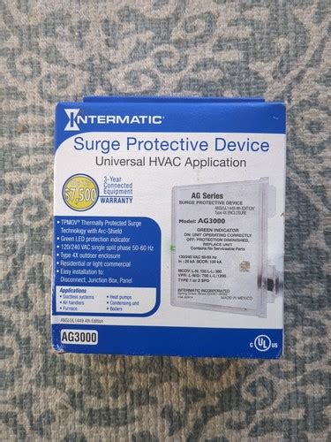 Intermatic Ag3000 120240 Vac Universal Hvac Surge Protective Device Ebay