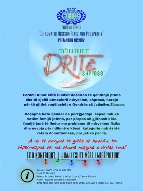 The Youth Forum Of Dmpp Presents The Initiative “be A Light Of Hope