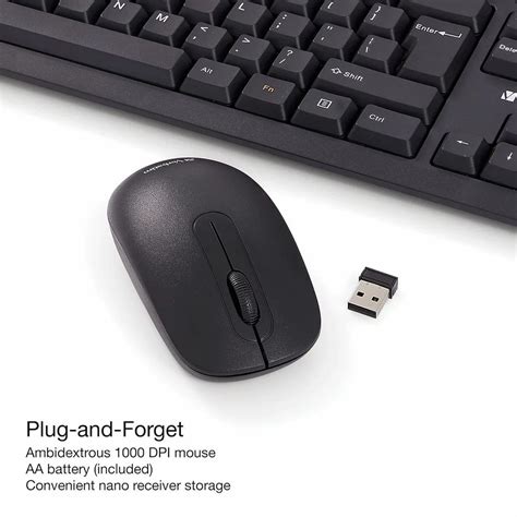 Verbatim 70741 Slimline Wireless Keyboard And Mouse Combo 2 4ghz Usb Plug And Play Numeric