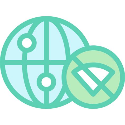 No Wifi Detailed Color Lineal Color Icon