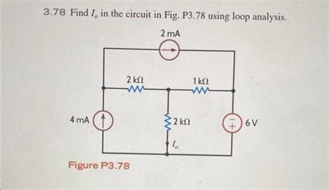 Solved 378 Find I In The Circuit In Fig P378 Using Loop