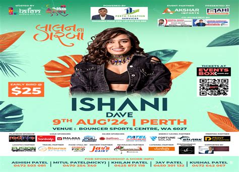 Garba Night With Ishani Dave Perth Events Box
