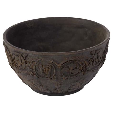 Victorian English Wedgwood Black Basalt Bas Relief Arabesque Bowl For Sale At 1stdibs