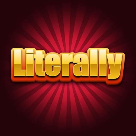 Premium Photo Literally Text Effect Gold  Attractive Background