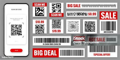 제품 바코드 및 Qr 코드 스마트 폰 응용 프로그램 스캐너 응용 프로그램 판매 스티커 할인 라벨 또는 프로모션 배지 일련 번호