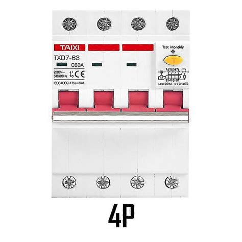 Three Phase Rcd 3p 4p Circuit Breaker Leakage Protector 15ma 30ma Rcbo