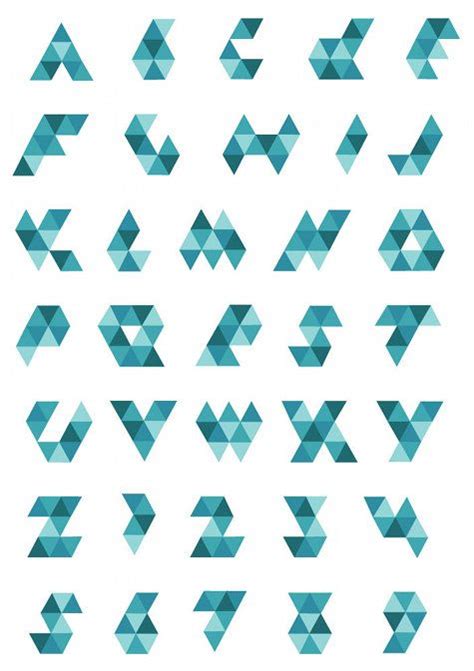 Natasha Mileshina Triangle Type Typography Inspiration Graffiti Lettering Fonts Geometric Font